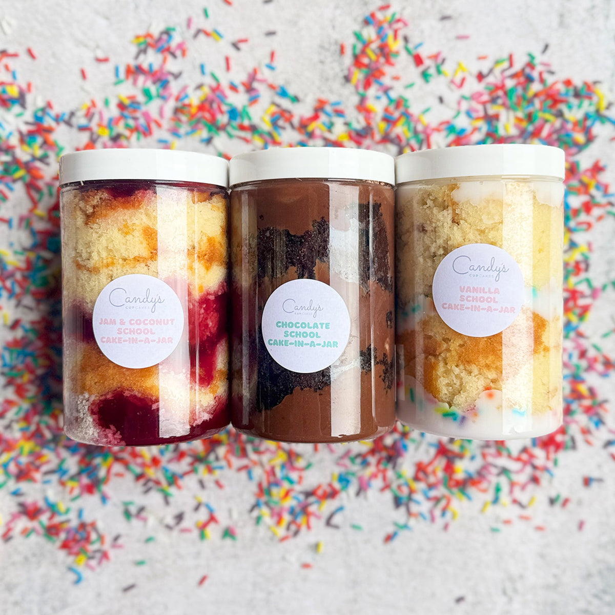 School Cake-in-a-Jar x3 | Viral TikTok Shop Product | Candy's Cupcakes